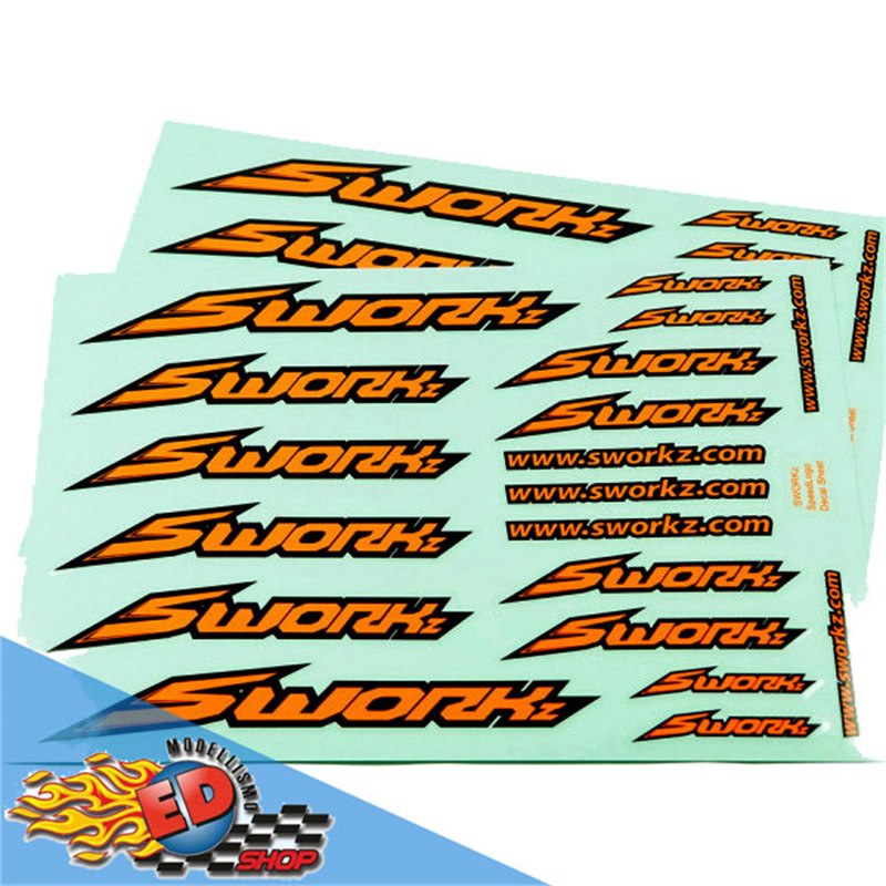 SWORKz Speed Logo Sticker (PushBar)(FO)(2pc) - [SW510053PFO]